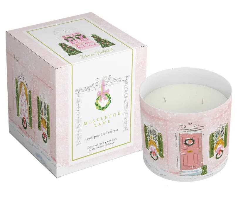 Rbecca Illustrated: Misletoe Lane Candle – Ashley Irene Boutique